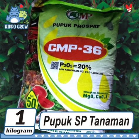 Jual Pupuk Tsp Fosfat Sp36 Pospat Cmp 36 Kemasan 1kg Kota Tangerang Selatan Hippo Grow