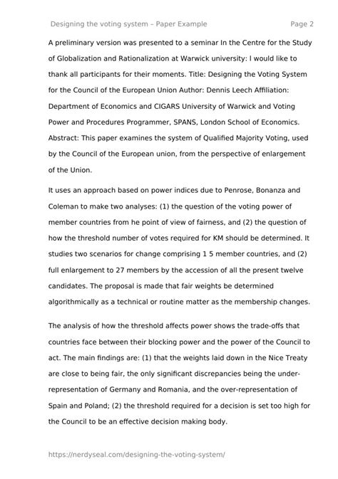 Designing The Voting System 960 Words Nerdyseal