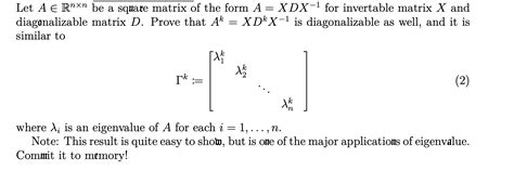 solved let a∈rn×n be a square matrix of the form a xdx−1 for