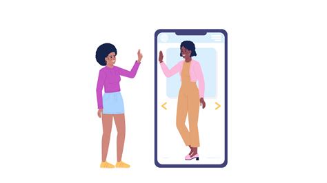 Animated Online Dating App Meeting Virtual Friends Online Audience
