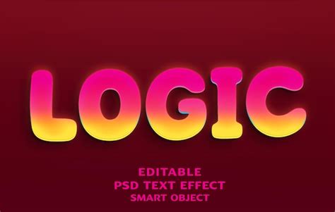 Premium Psd Logic 3d Text Effect Design