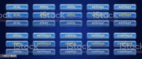 Game Medieval Button Sprite Animation Vector Set Stock Illustration Download Image Now