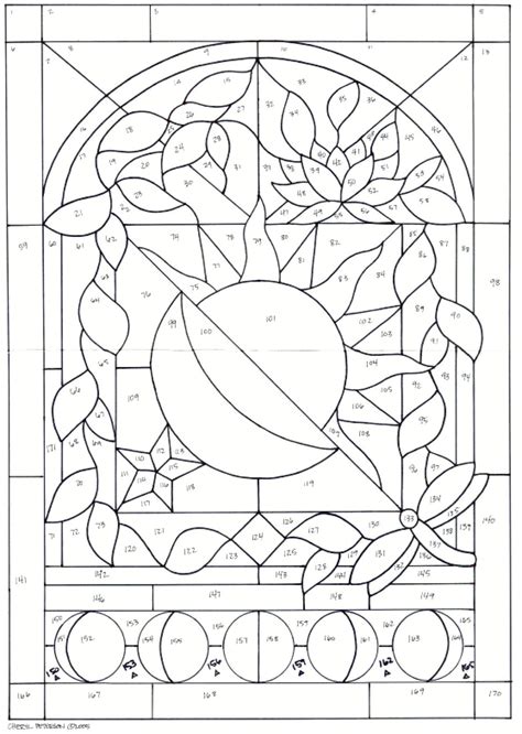 Sun And Moon Stained Glass Panel Pattern Pdf Download Etsy