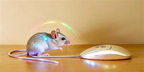 Digital Education Concept Holographic Mouse And Cursor On White