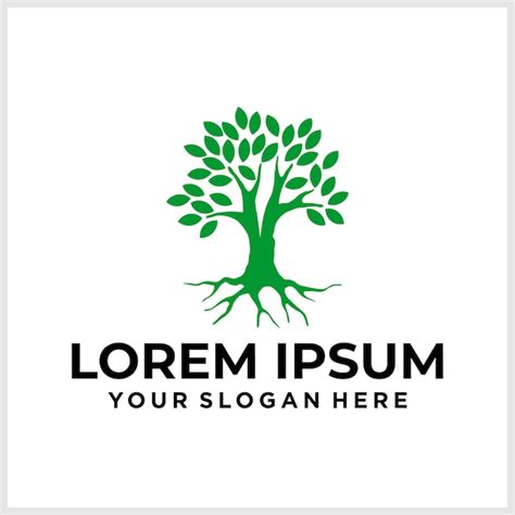 Premium Vector Tree And Roots Vector Tree With Round Shape