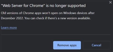 Error Web Server For Chrome Extension Is Outdated Webrtc · Issue