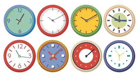 Different Style Wall Clock Vector Art At Vecteezy