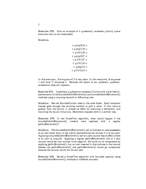 Chapter 15 Multiprocessor Programming Exercise 173 Give An Example