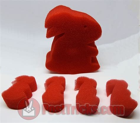 Multiplying Rabbits 5 Red Sponge Bunnies Post Tricks