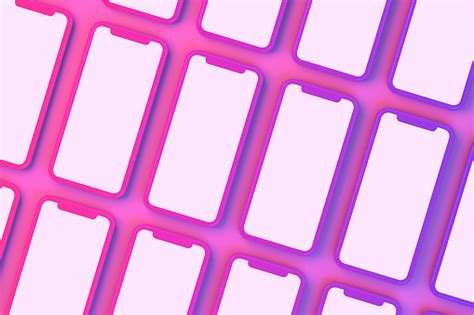 스마트 폰 모바일 응용 프로그램 프리 젠 테이 션 이랑 네온 컬러 3차원 형태에 대한 스톡 사진 및 기타 이미지 3차원 형태 개념 공란 Istock