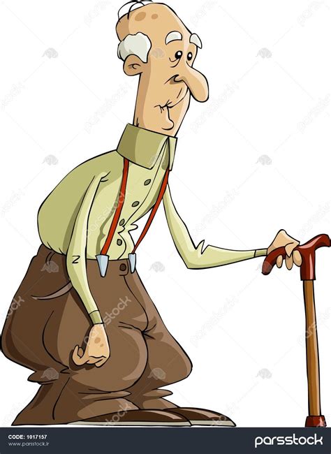 پیرمرد در زمینه سفید وکتور 1017157