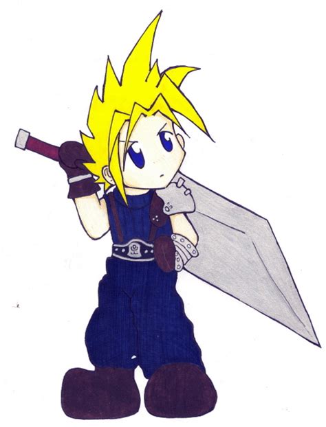 Chibi Cloud By Kittymeowmeow