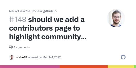 Should We Add A Contributors Page To Highlight Community Contributors To The Project Issue