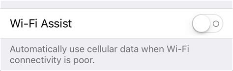 Turn Off Wi Fi Assist To Avoid Unwanted Cellular Usage TidBITS Content Network