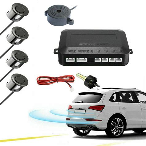 Getuscart Machswon Car Parking Sensor Car Reverse Parking Radar System 4 Reversing Sensors