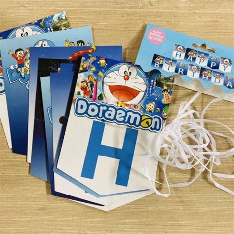 Doraemon Character Happy Birthday Bannerbirthday Banner Shopee
