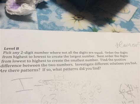 Solved Level B Pick Any Digit Number Where Not All The Chegg Com