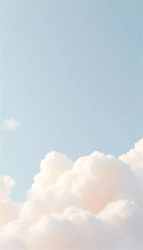 Спокойное голубое небо с белыми облаками для создания гармонии в 2025 г Облака Пейзажи