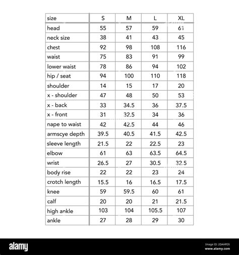 Women Standard Body Measurements For Different Country Style Fashion Lady Size Chart For Site