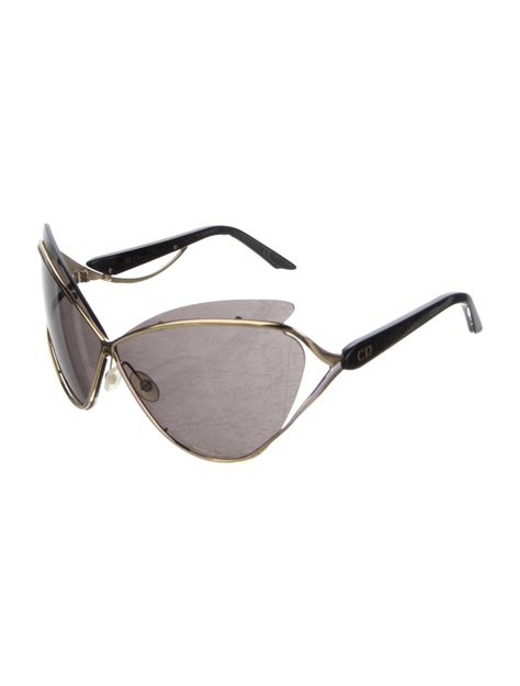 Christian Dior Oversize Mirrored Sunglasses Gold Sunglasses