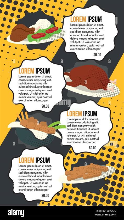 Food Menu Pricing Layout Vector Illustration Stock Vector Image And Art Alamy