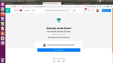 Arnab Kumar Banerjee On Linkedin My Research On Uniform Civil Code Reached 20 Reads Its A
