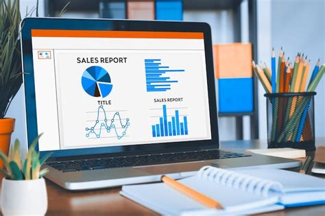 premium photo computer monitor analyzing project statistics marketing