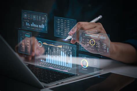 Hands Working On Financial Data Analysis On A Laptop Digital Charts