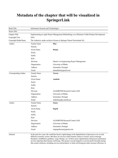 PDF Implementing An Agile Project Management Methodology On A Minimum