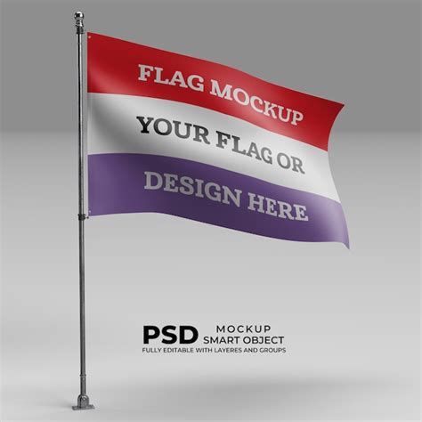 Premium Psd Psd Flag Mockup
