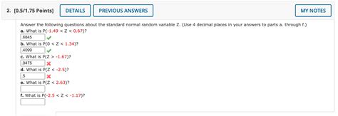 Solved Answer The Following Questions About The Standard Chegg