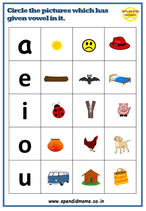 Find Vowel Worksheets Splendid Moms