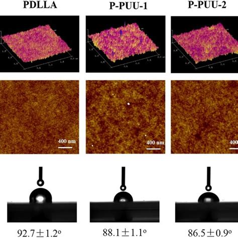 The Surface Morphology And Static Water Contact Angle Of The Polymeric Download Scientific