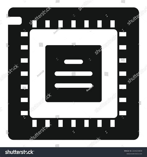 Pc Processor Icon Simple Vector Computer Stock Vector Royalty Free