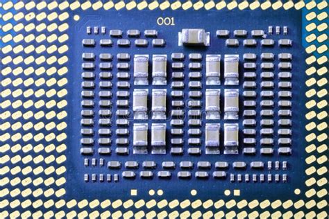 Cpu Central Processing Unit Computer Processor From The Bottom Side