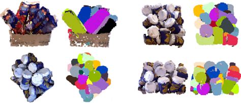 Four Examples Of Object Segmentation In Pile Scenarios Detected