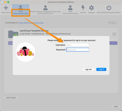 Show Account Name In Login Required Dialog · Issue 11014 · Owncloud