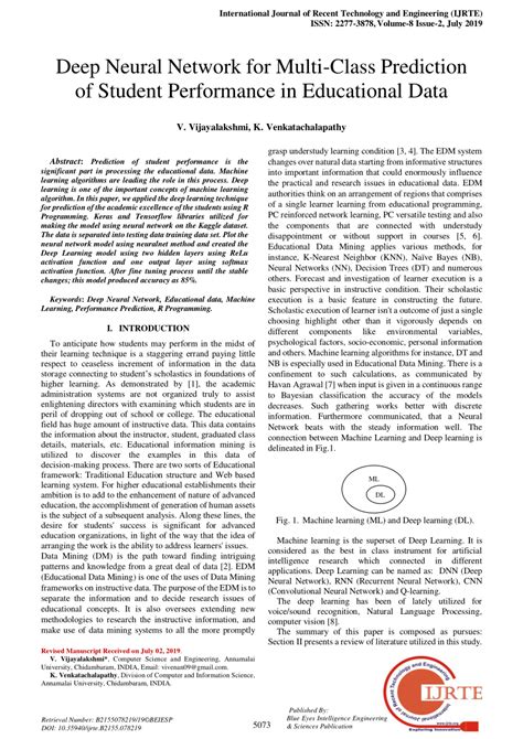 Pdf Deep Neural Network For Multi Class Prediction