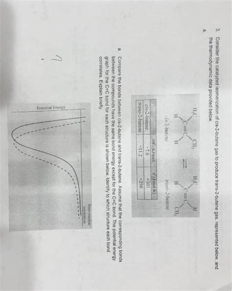 Solved 3 Consider The Catalyzed Isomerization Of