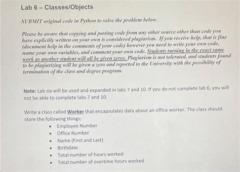 Solved Lab 6 Classesobjects Submit Original Code In