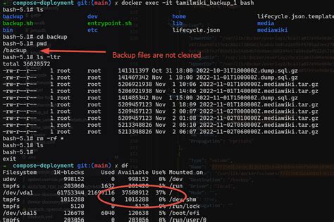 Clear Backup Folder Inside The Container To Keep Storage In Check Issue 17 Tamil Wiki