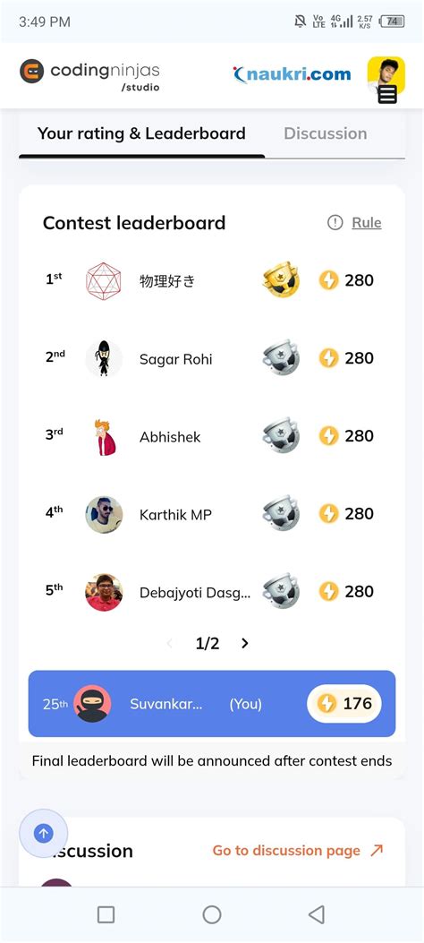 Codingninja Weeklychallenge Codingachievement Dsa Codemaster