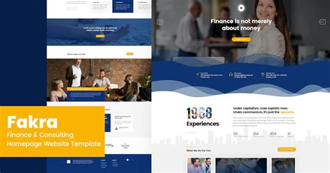 Fakra Дизайн сайта по финансам и консалтингу Графические шаблоны Envato Elements