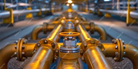 Overview Of Underground Natural Gas Storage Facility With Pipes And Valves Concept Industrial