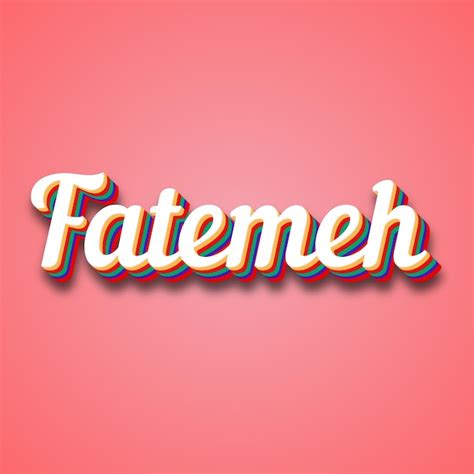 Premium Photo Fatemeh Text Effect Photo Image Cool