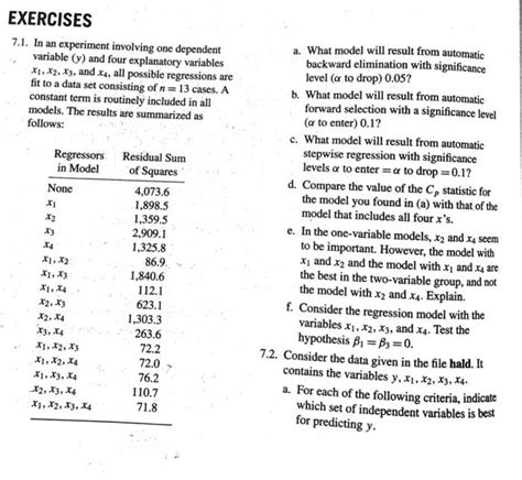 Solved Please Help To Use The Linear Statistical Models Way