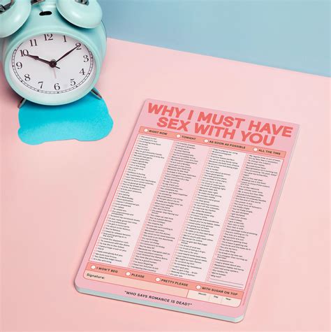 Why I Must Have Sex With You Large Notepad 60 Sheets Hilarious