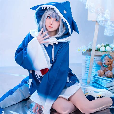 Vtuber Hololive Gawr Gura Costume Shark Suit Gawr Gura Cosplay Wig My