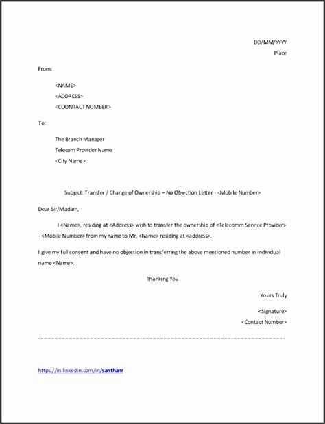 Name Change Letter Template