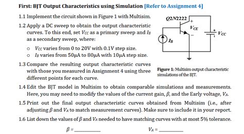First BJT Output Characteristics Using Simulation Chegg Com